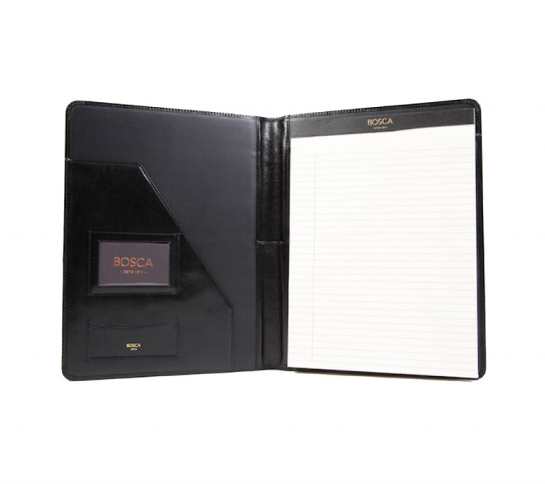 Bosca Old Leather Classic 8 1/2 X 11 Writing Pad Cover - Black ...